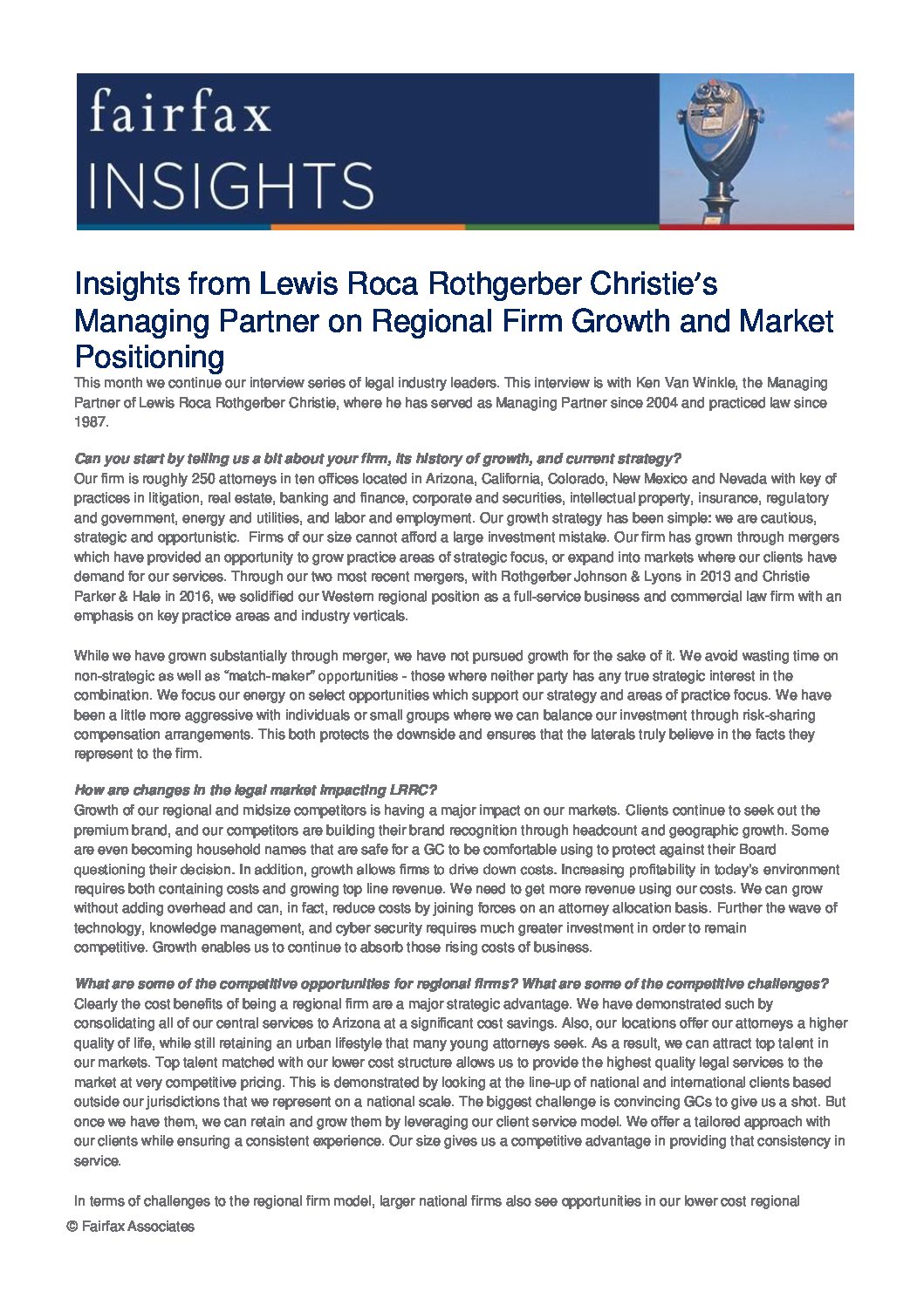 Insights from Lewis Roca Rothgerber Christie’s Managing Partner on ...